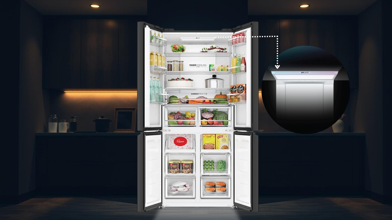 Waterproof LED Panels in 4 Door Refrigerators