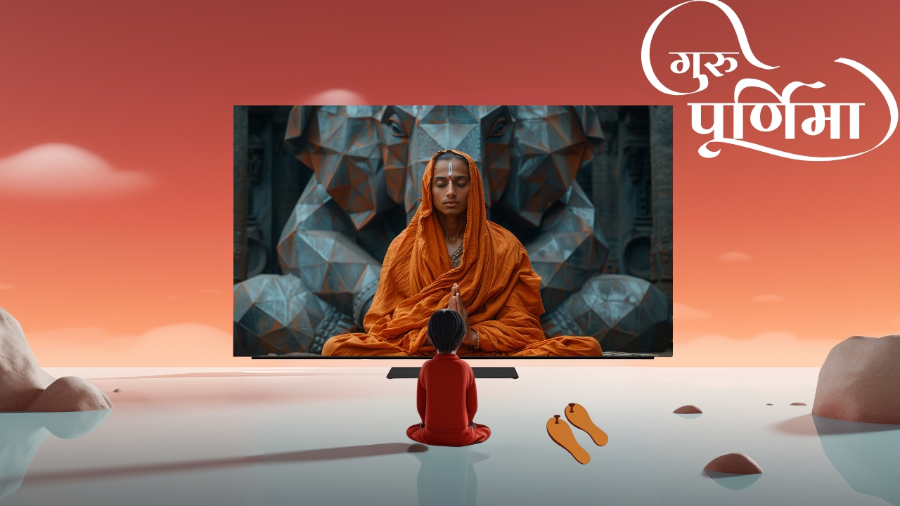 Smart TV With Meditation Mode for Guru Purnima