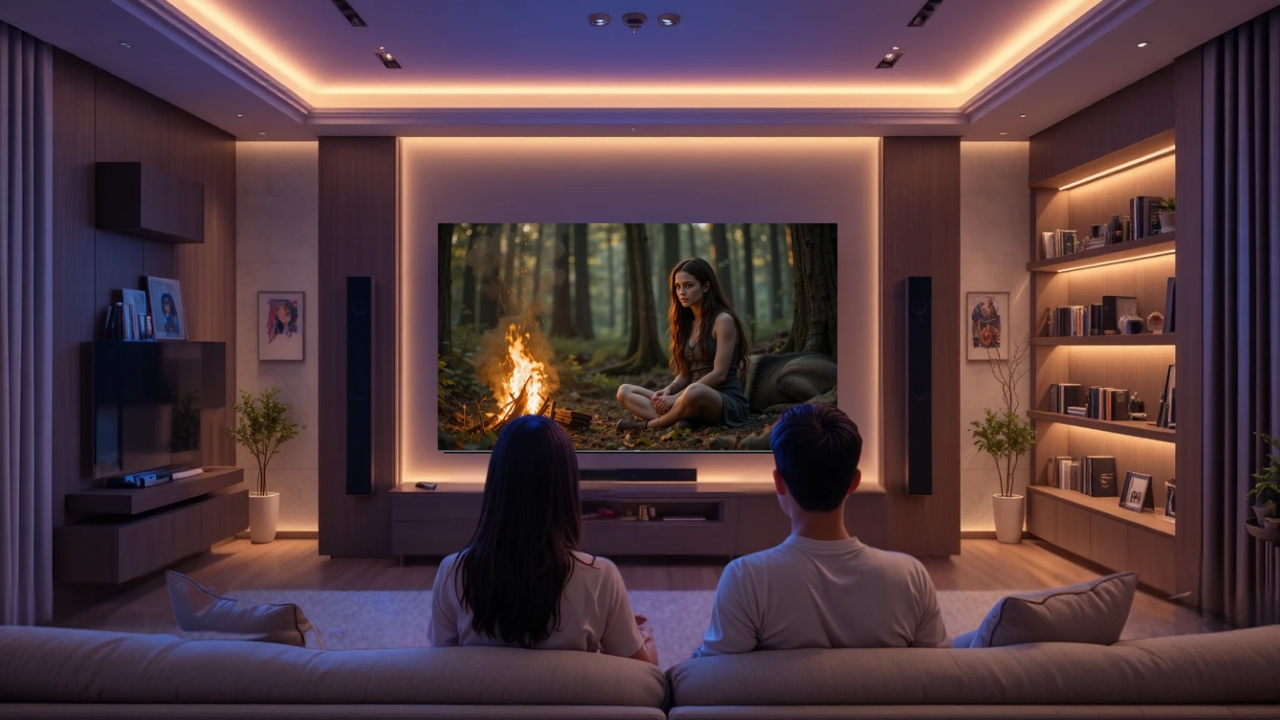 Warm Lighting and Big Screens for November Evenings