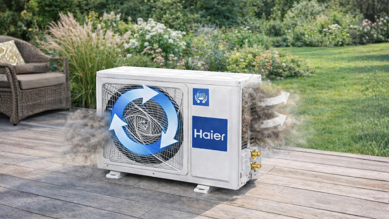 Reduced AC Servicing with Outdoor Cyclone Clean